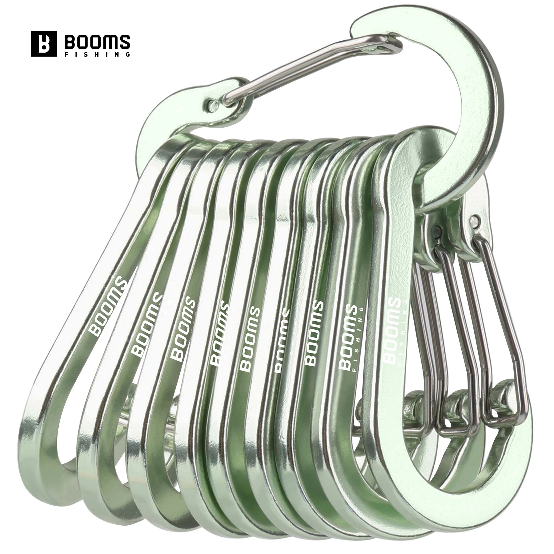 Booms Fishing Мини-карабины стальные 6см для рыбалки и альпинизма Color F