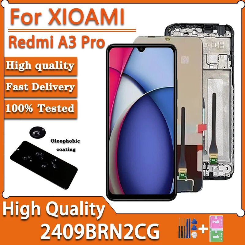 Дисплей в сборе Redmi A3 Pro Black With Frame