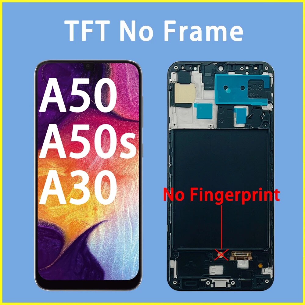 Экран A50 для Samsung Galaxy A50 A50s A30, ЖК-дисплей с сенсорным экраном и дигитайзером для Samsung A50, замена ЖК-дисплея A505F A305F A507F
