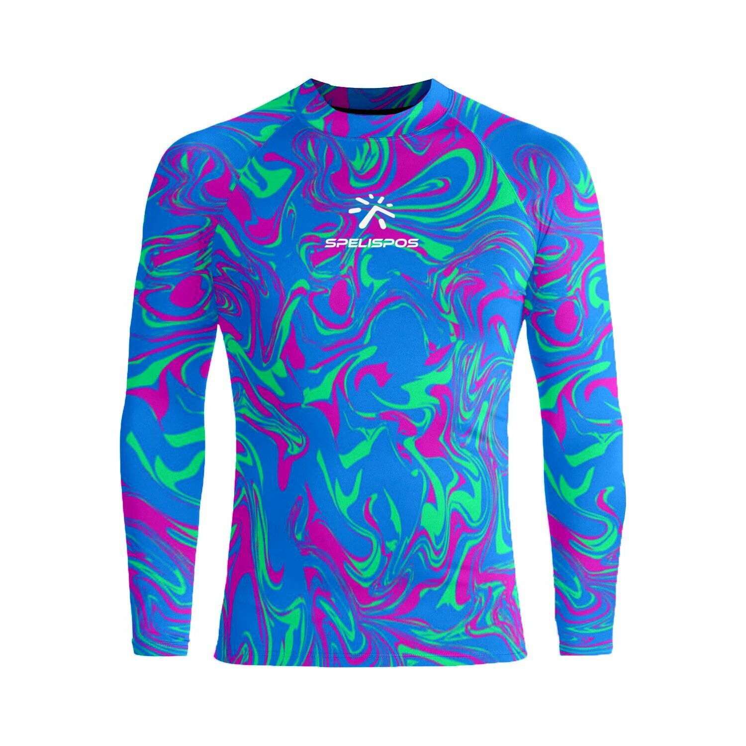 Рубашка для серфинга с длинным рукавом, принт, F2512846, 4XL