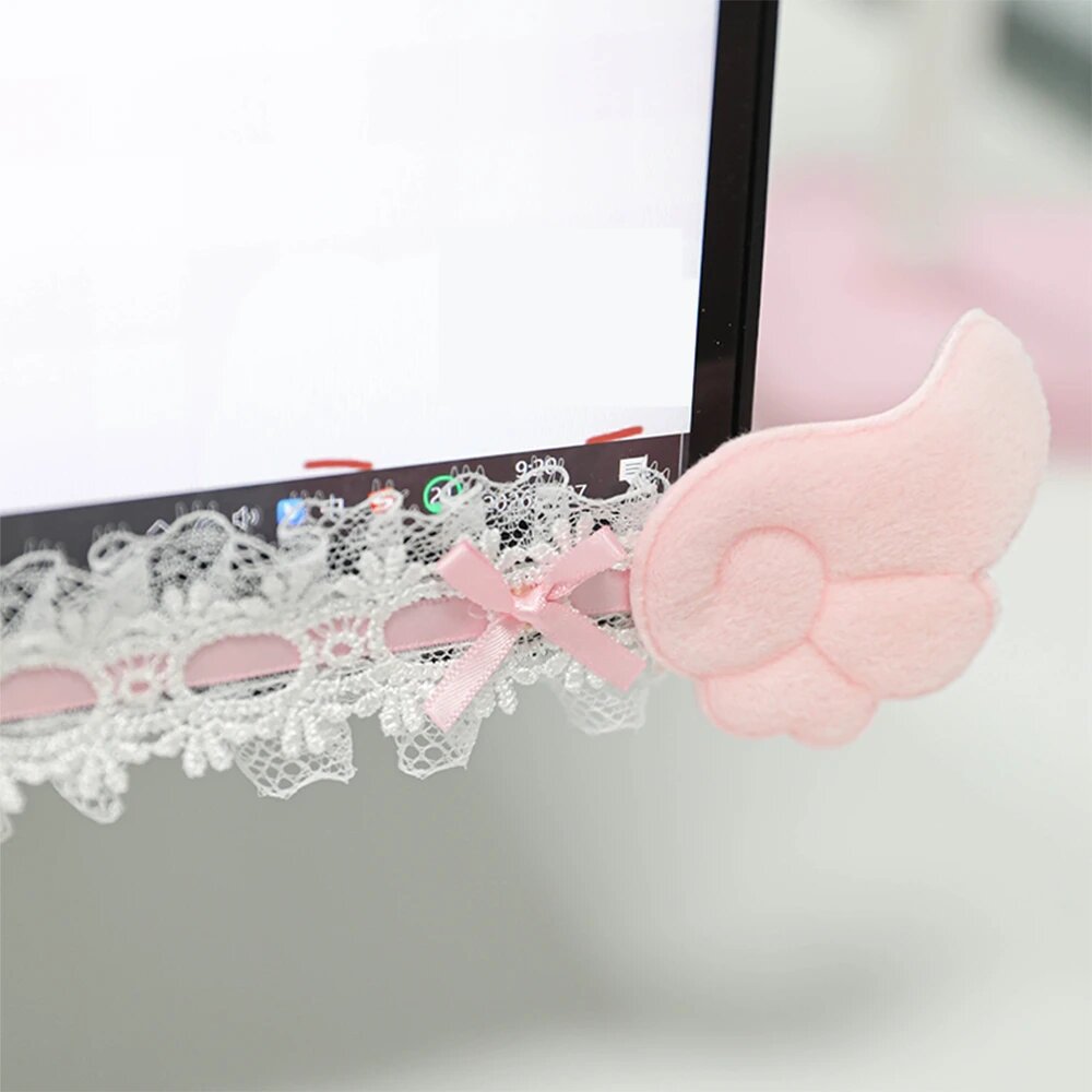 Декоративные наклейки для монитора пластик Feisifan Розовый, 24 inch, Pink White
