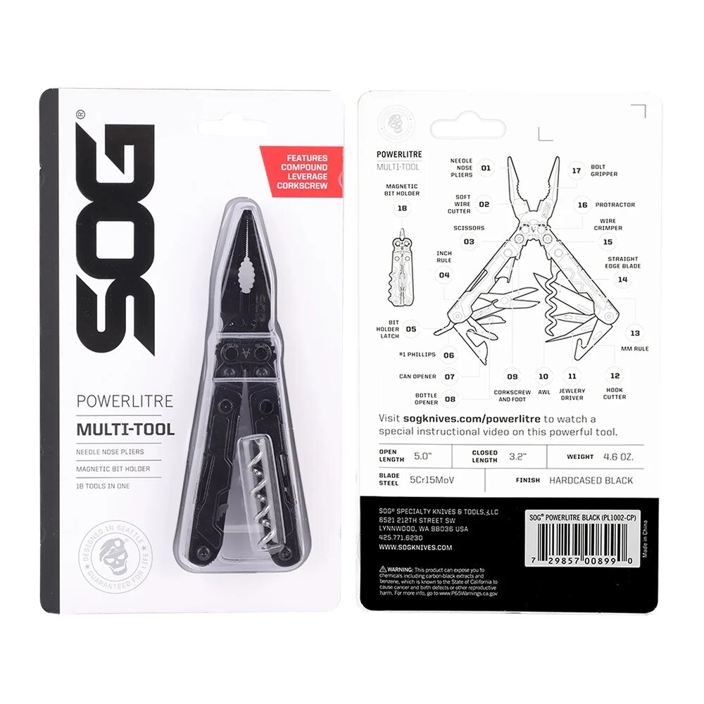 SOG PowerLitre 19-в-1 Мультитул PL1002-CP