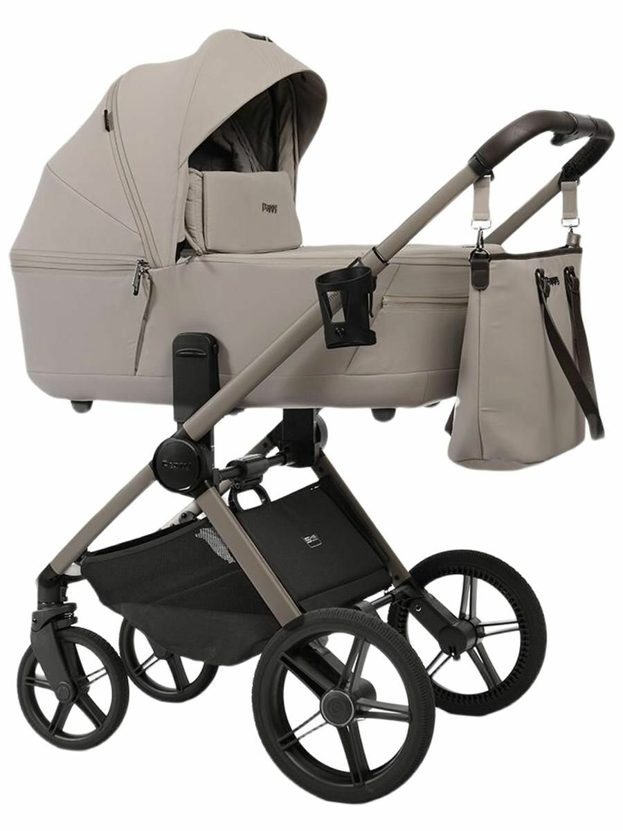 Коляска детская Peppy Monaco Thermo 2 в 1 Latte, рама бежевая