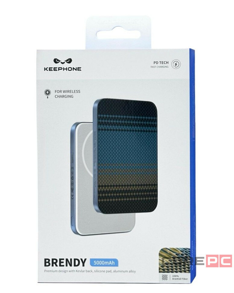 Повербанк Powerbank магнитный с MagSafe Keephone Brendy 5000mAh синий