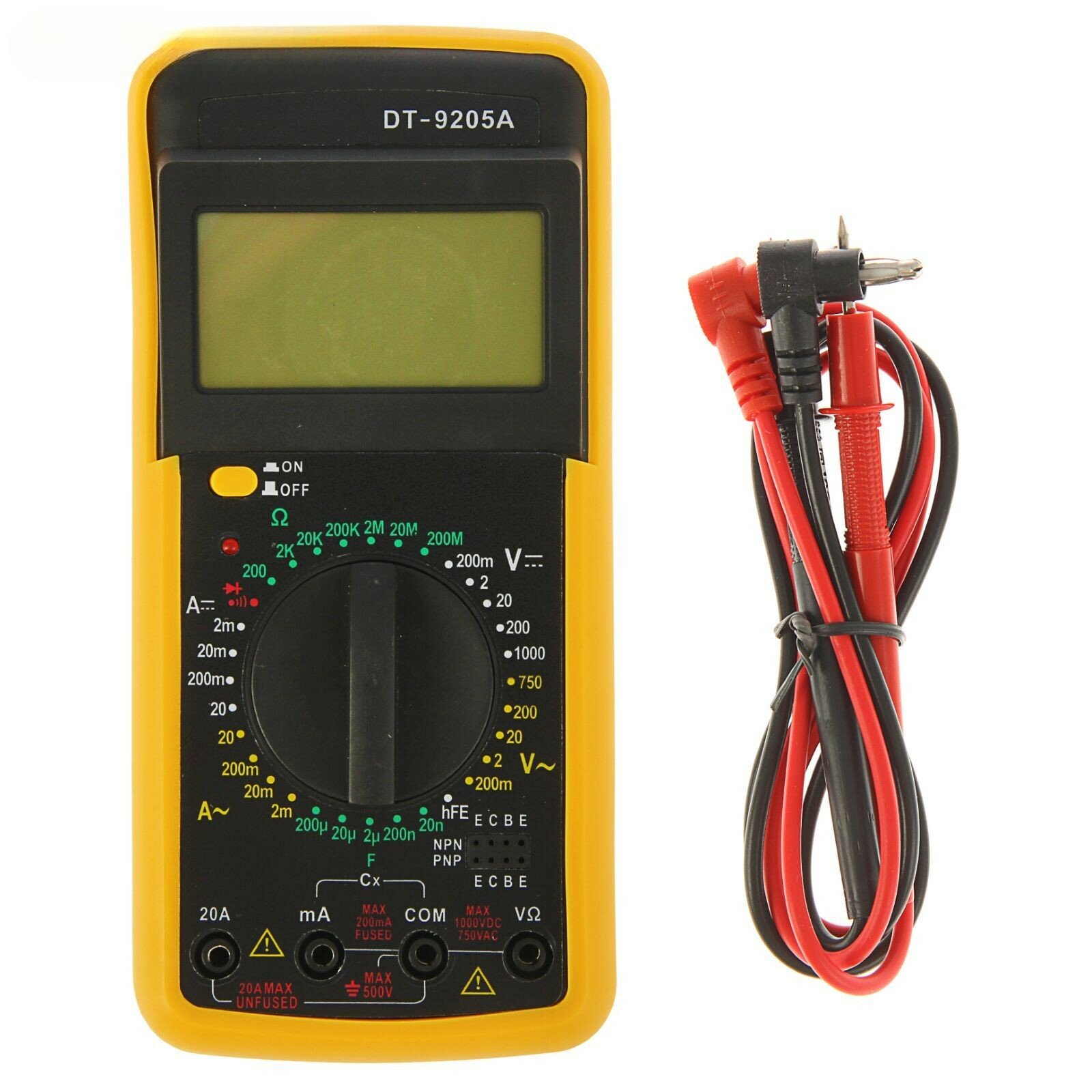 Мультиметр цифровой профессиональный DT9205A (черный)