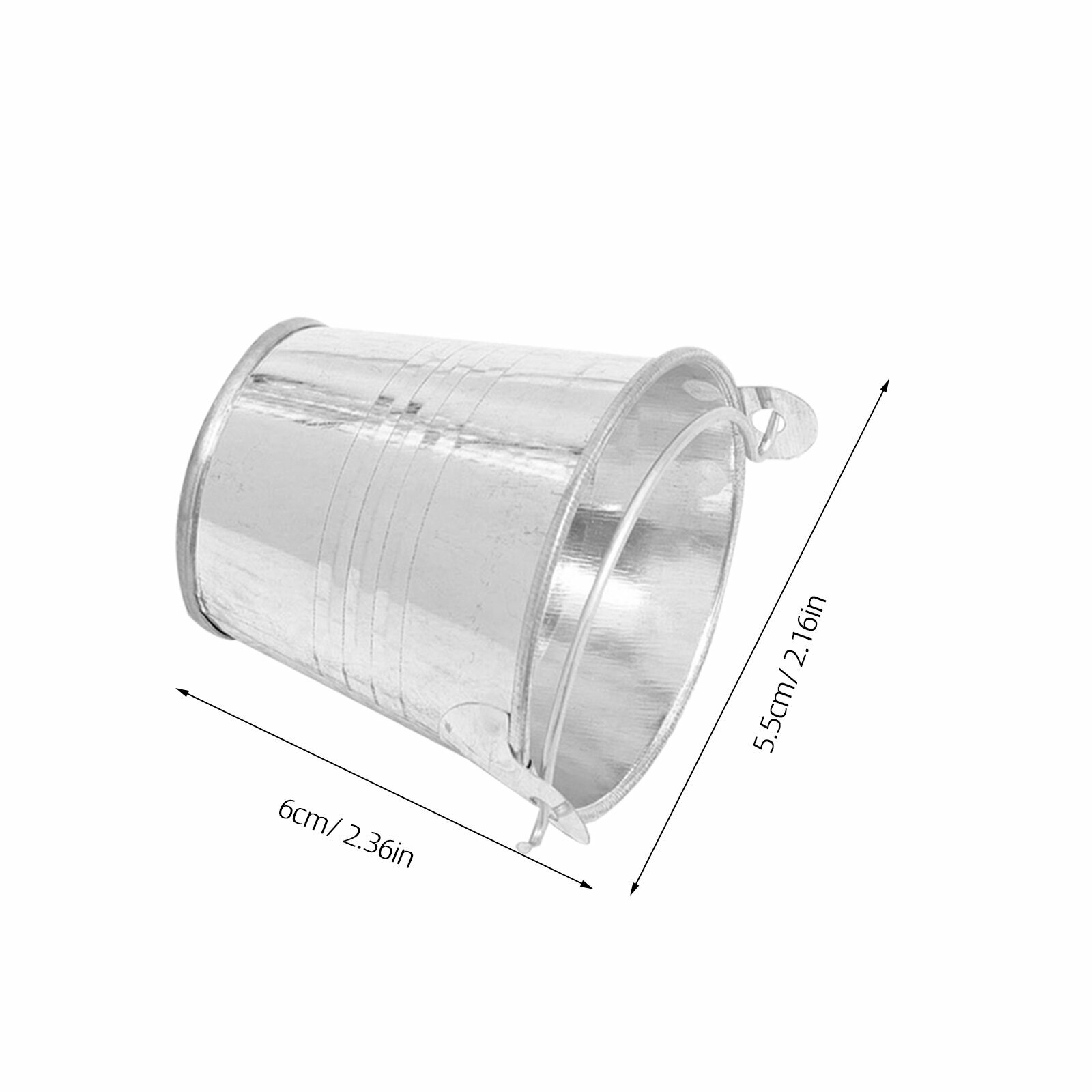 6 Шт Мини Вазоны Для Цветов Серебристого Цвета Размер 6X5.5X4Cm Идеальны Для Домашнего Садоводства И Хранения