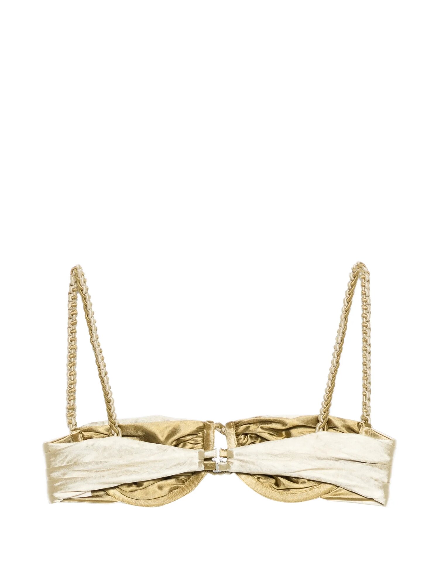Купальник ISA BOULDER Ruched weave bikini top, размер S, gold — фото 1