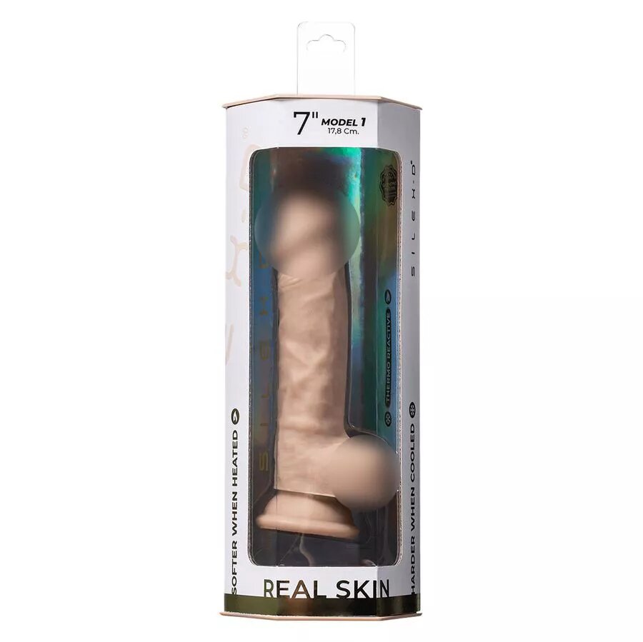 79754 Фаллоимитатор SILEXD Model 1 Premium Real Skin, 7'. Реалистичный, на присоске