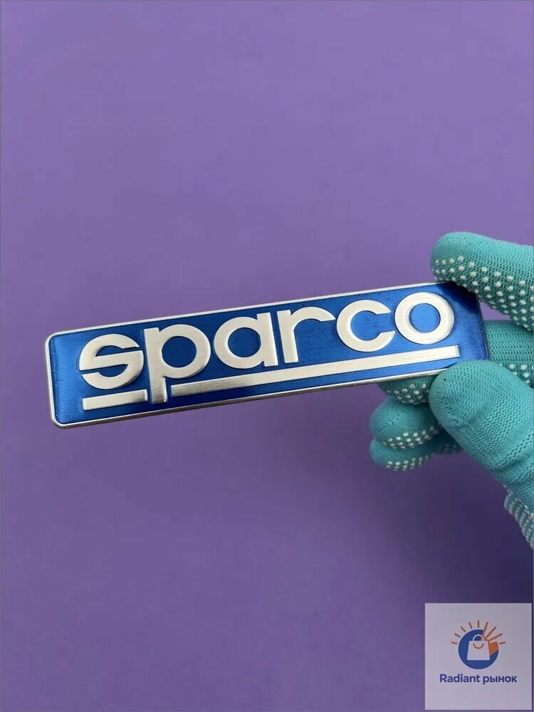 Наклейка алюминиевая надпись Sparco для автомобиля