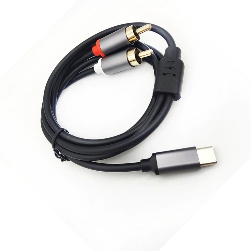 Аудиокабель Type c с двойной головкой lotus rca-2 м