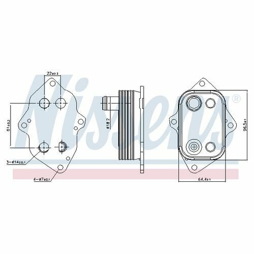 Масляный радиатор Nissens 91103 для Mercedes A-CLASS W168, Vaneo 414