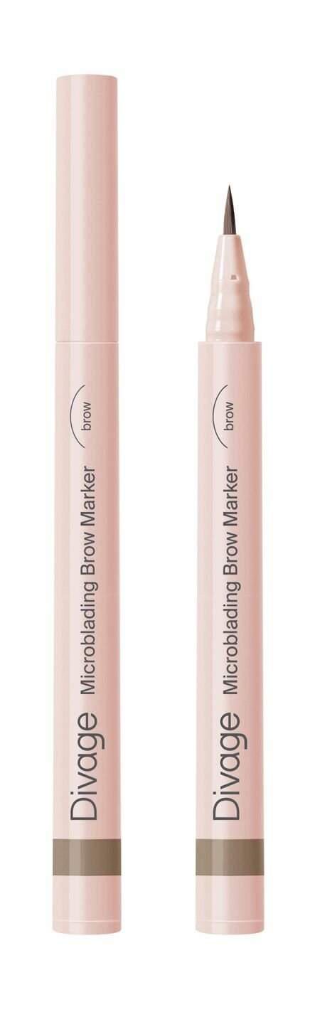 DIVAGE Стойкий маркер для бровей с эффектом Microblading, 0,7 г, 01