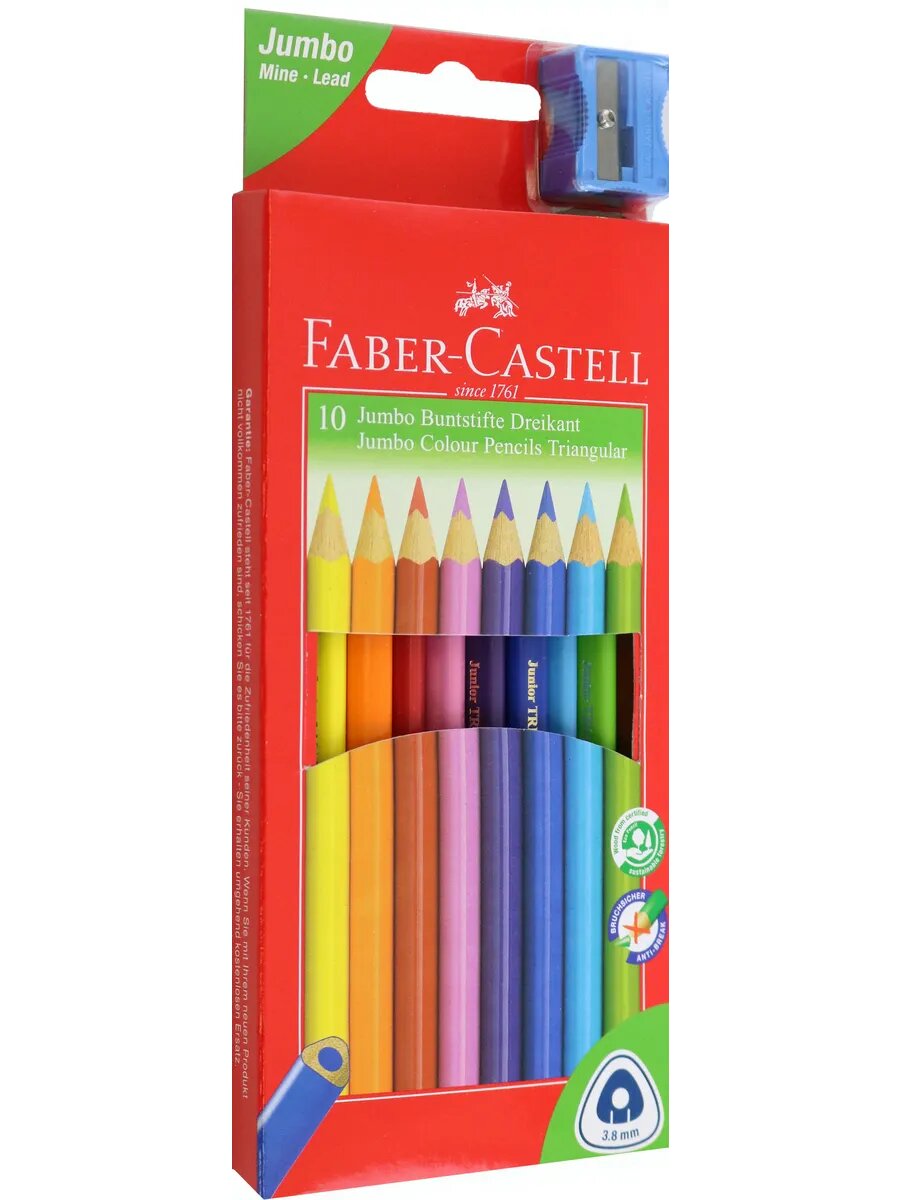 Карандаши Junior трехгранные, 10 цветов