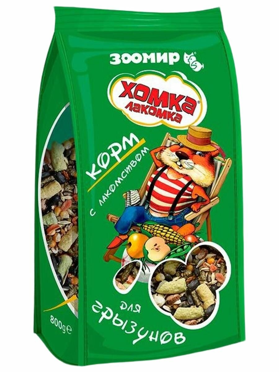 Хомка Корм для грызунов Лакомка 800г