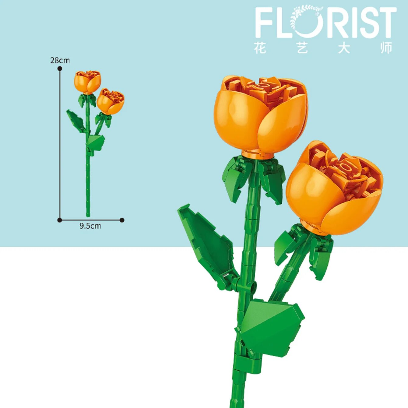 Bloomingt Flower Bouquet набор блоков 12 цветов JM-9093-8
