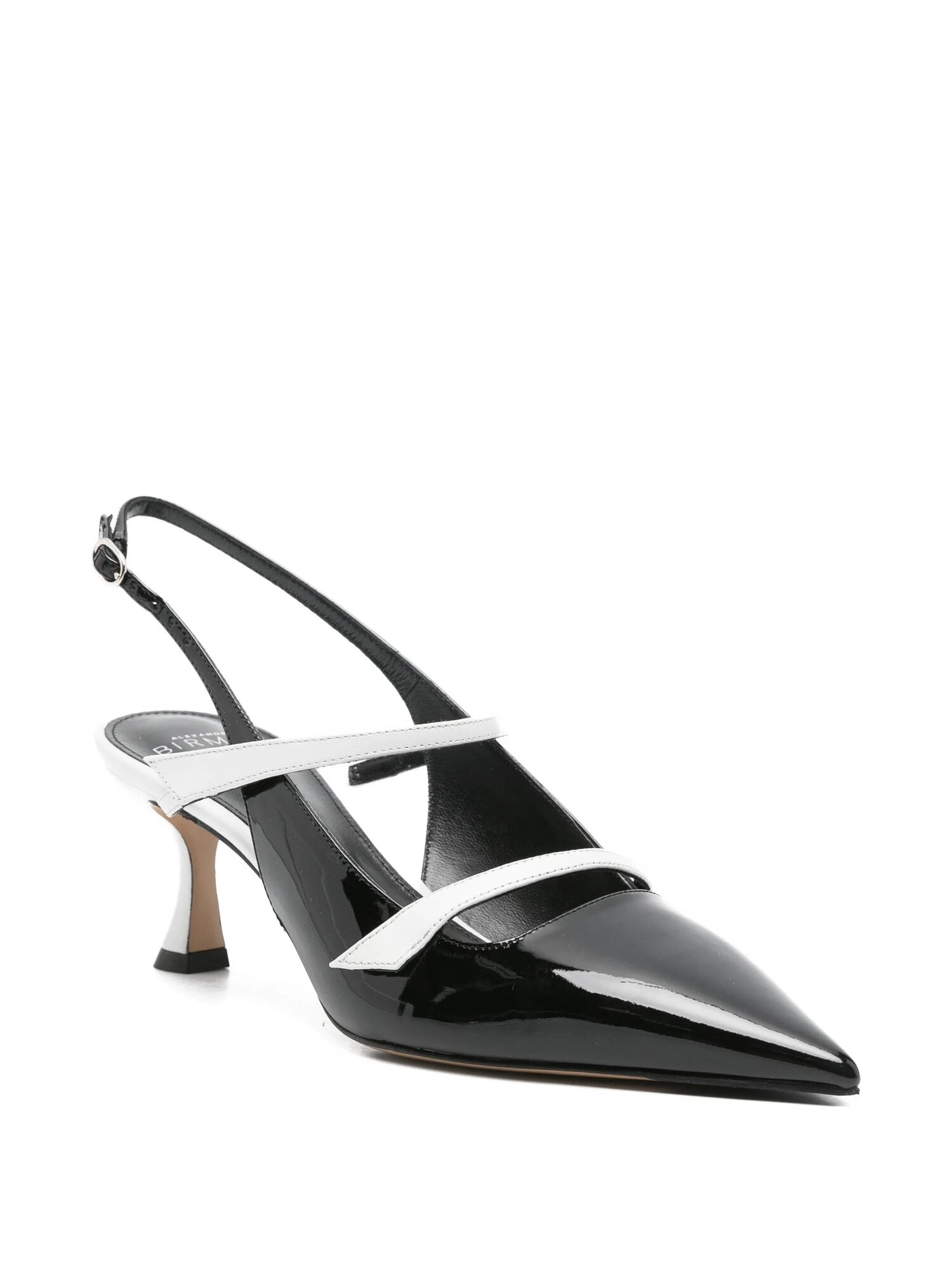 Туфли Alexandre Birman Patent-leather slingback pumps, размер 40, black/black — фото 1