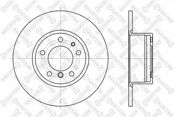 STELLOX Диск тормозной передний для BMW E34 1.8-2.5TDs M20/M21/M40-M51 87-97