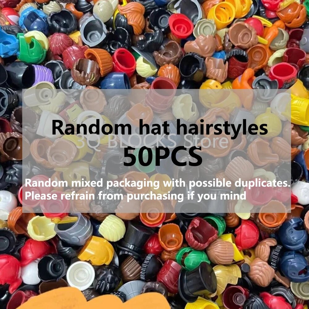 MOC Мини-конструктор фигурки волос для детей Randomly 50pcs