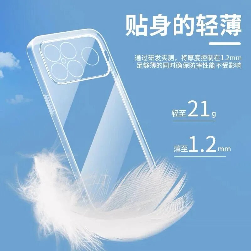 Прозрачный Чехол Для POCO F8 Ultra Slim Soft TPU Прозрачный Силиконовый Чехол