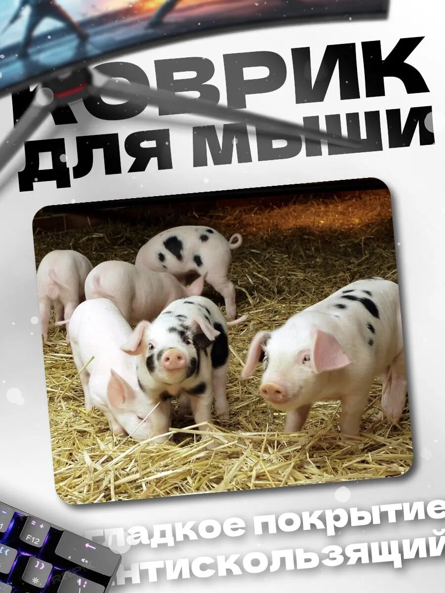 Коврик для мыши Семья поросят