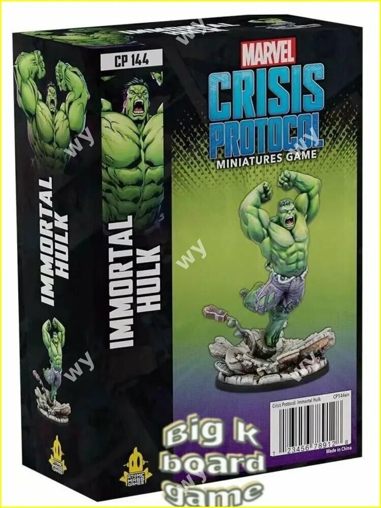 Бестселлер CP144 от Marvel Crisis Protocol, настольная игра "Бессмертный Халк" для компании