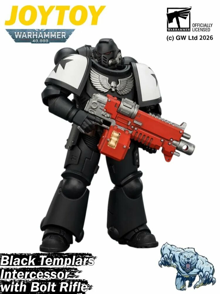 JOYTOY warhammer 40000 Intercessor with Rifle, Bolt Pistol and Chainsword 1/18 nодаpок коллекция игрушек