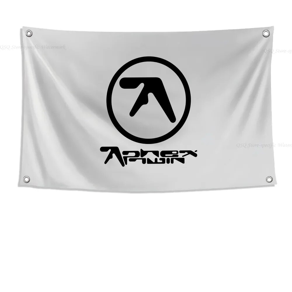 Флаг Aphex Twin белый 60x90 см