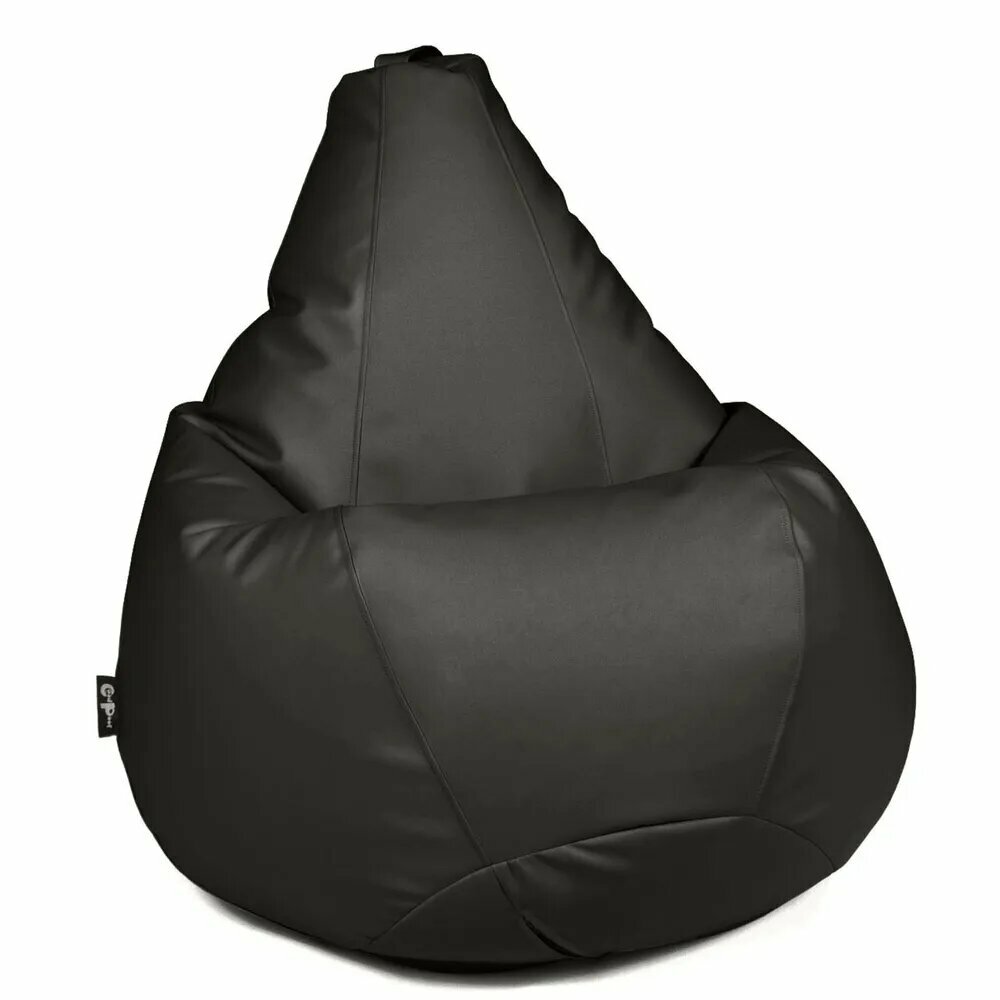 GoodPoof Кресло-мешок Груша, Экокожа, Размер XXXXL, черный