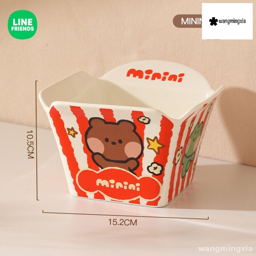 Эксклюзивная миска из керамики для попкорна и картофеля фри, стильная салатница и качественная емкость для лапши быстрого приготовления, очаровательная детская посуда
