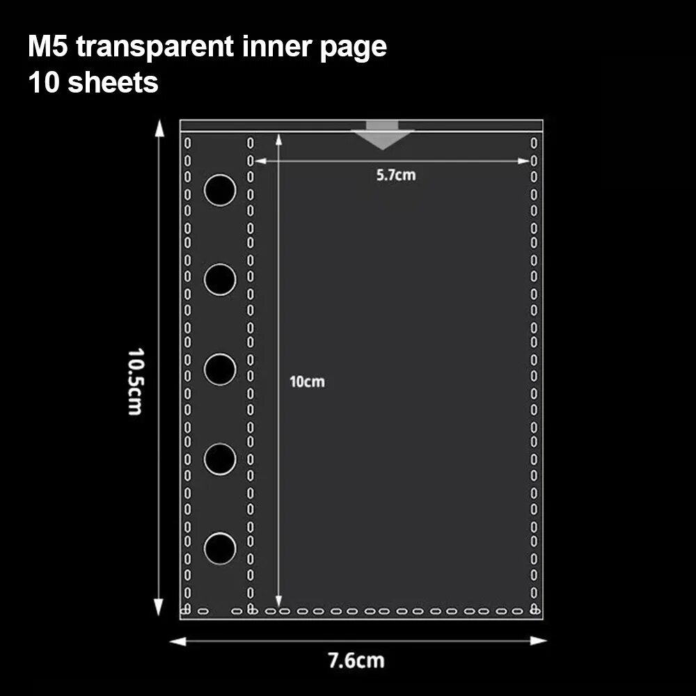 Многофункциональный блокнот M5 из искусственной кожи 10pcs Refills