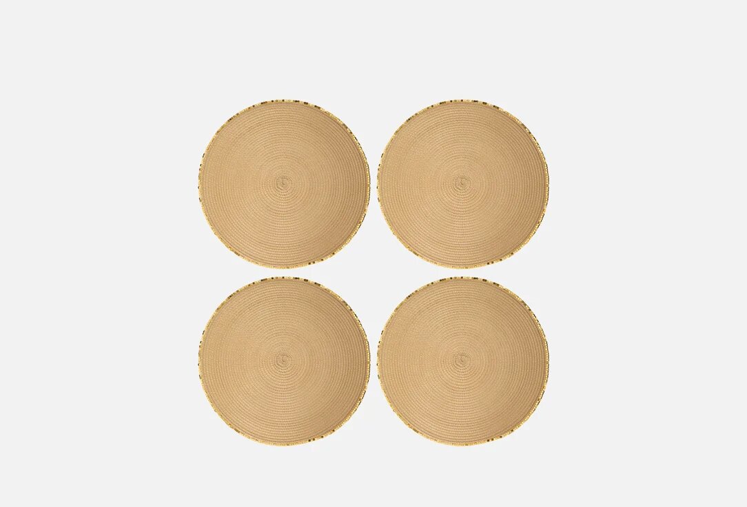 Mandarin Decor Shine, бежевый, 36 см Набор плейсматов 4 шт