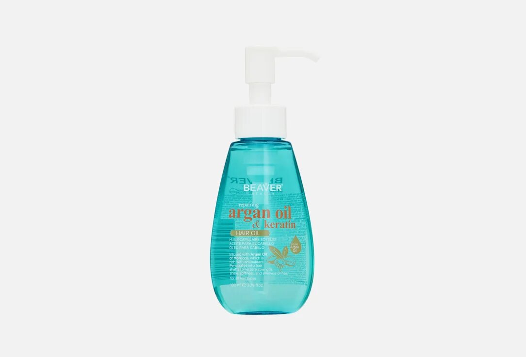 Beaver Argan oil & keratin Масло для волос 100 мл