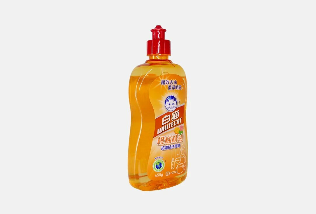 BAIMAO Whitecat Orange Pomelo Essential Oil Super Concentrated Dishwashing Detergent Средство для мытья посуды 450 мл