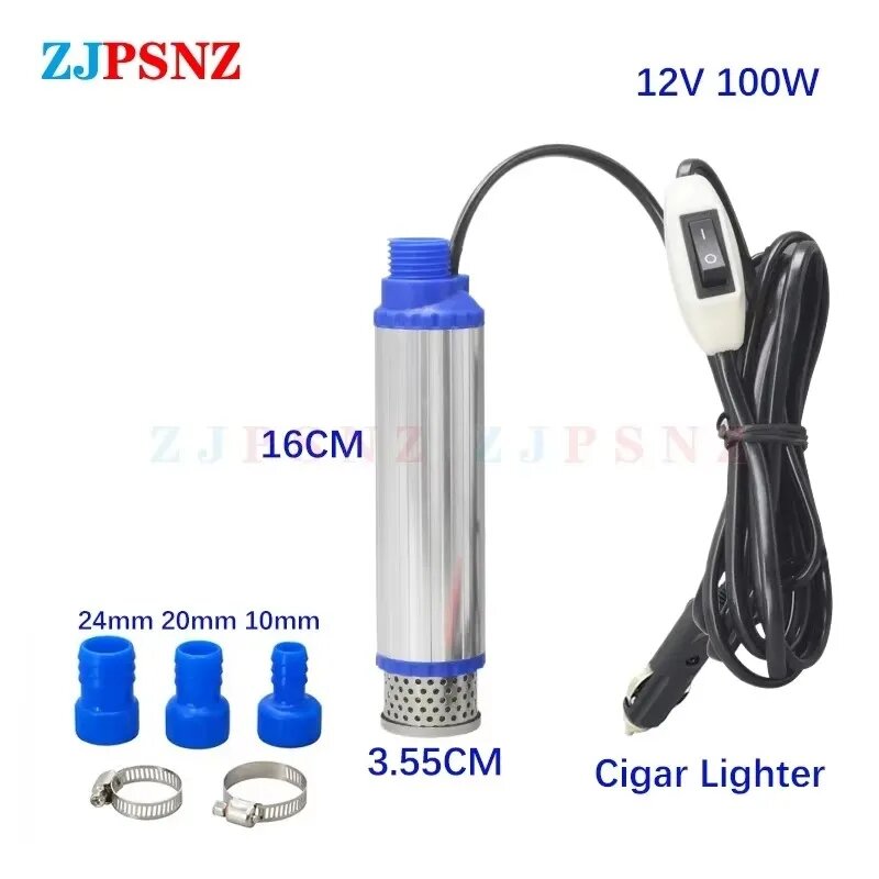 Автомобильный Насос 12V 100W, 16см, 3.55см