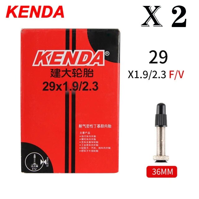 2 шт. камеры KENDA для велосипедов 20/26/27.5/29/700c 29x1.90-2.30 FV 36L