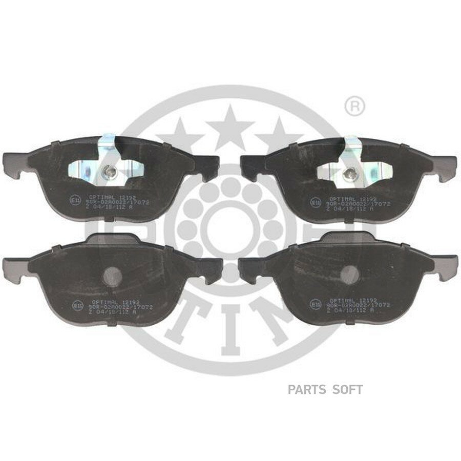 OPTIMAL BP-12192 Колодки тормозные дисковые комплект FORD: C-MAX (DM2) C-MAX II (DXA/CB7 DXA/CEU) FOCUS C-MAX F
