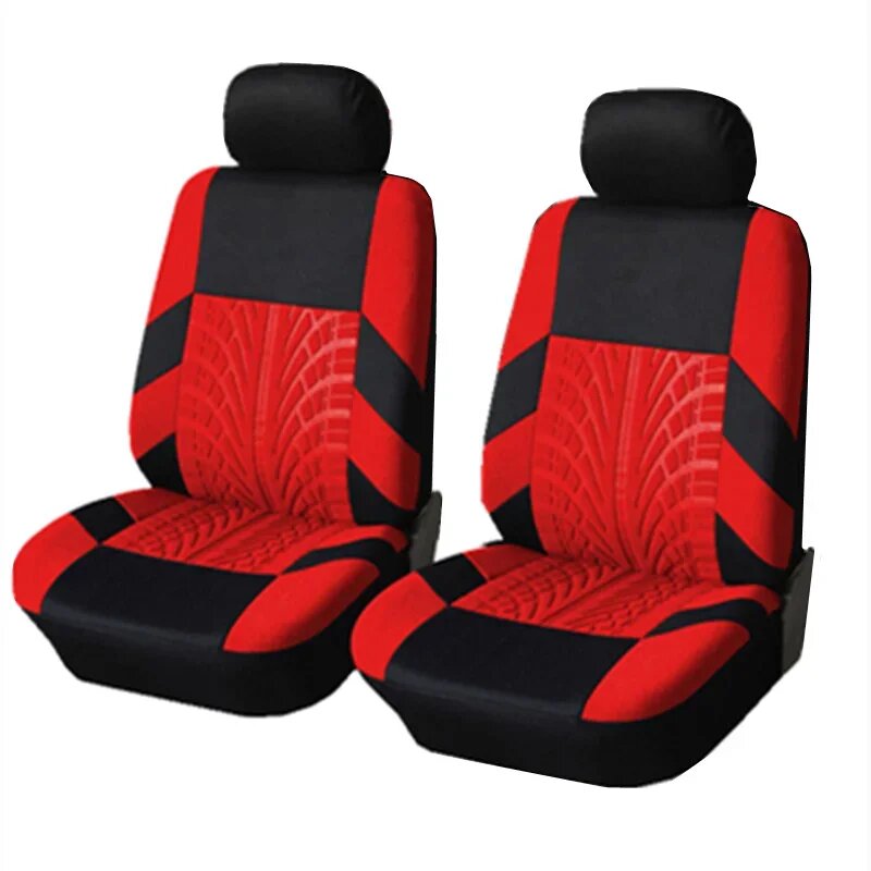 Комплект чехлов на автомобильное сиденье с вышивкой, подходит для Dacia Duster front seat-Red