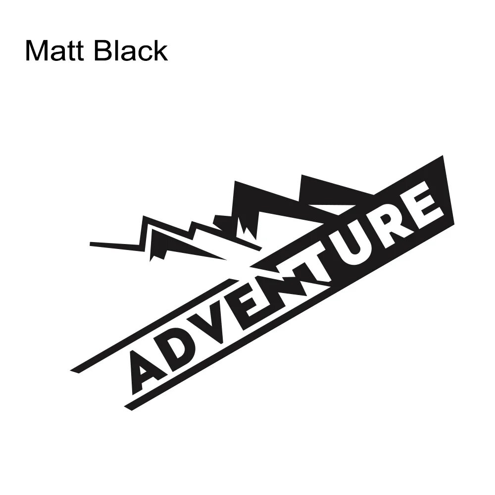 Наклейка "Adventure" на кофр мотоцикла, Matt Black