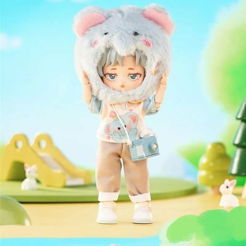 SIMONTOYS, Пушистая подвижная, суставная кукла, 12 мин. BJD