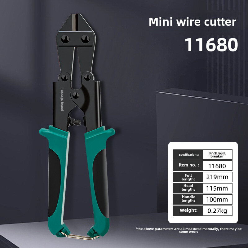 Tuosen Hardware Tools Клещи для кабелей миниатюрные 8 дюймов Клещи орлиный клюв Клещи для стального прутка ножницы для проволоки Клещи для резки проволоки Клещи для стального прутка (11680, миниатюрные болторезки 8 дюймов, 10/коробка по 60 штук, 0,27 кг,