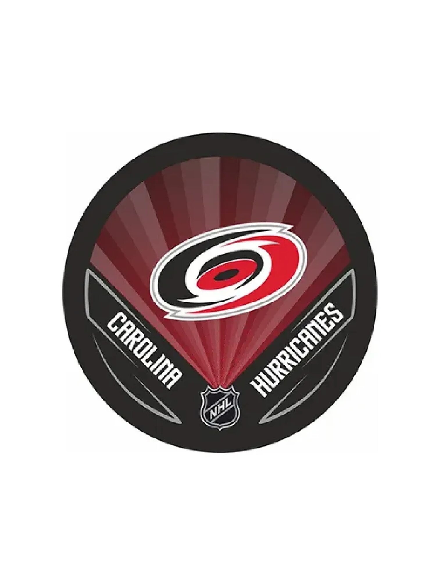 Шайба Sportfanat NHL 2022 Carolina Hurricanes, 76 мм, цвет черный