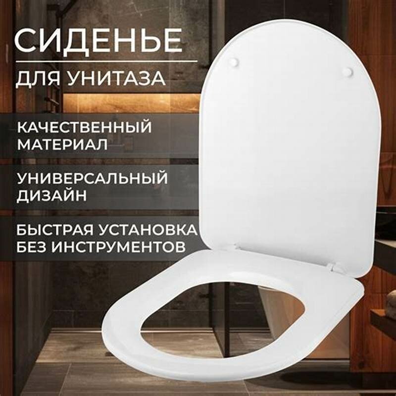 Крышка для унитаза DELFI Slim, дюропласт, lifting, easy-off, белая, 1 сорт