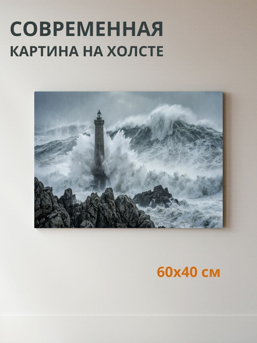 Картина на холсте Маяк 60x40 см