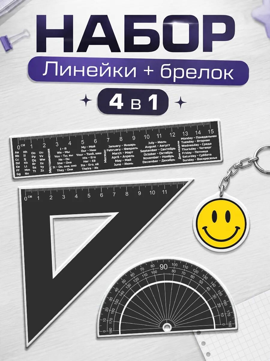 Набор линеек для школьника шпаргалка английский