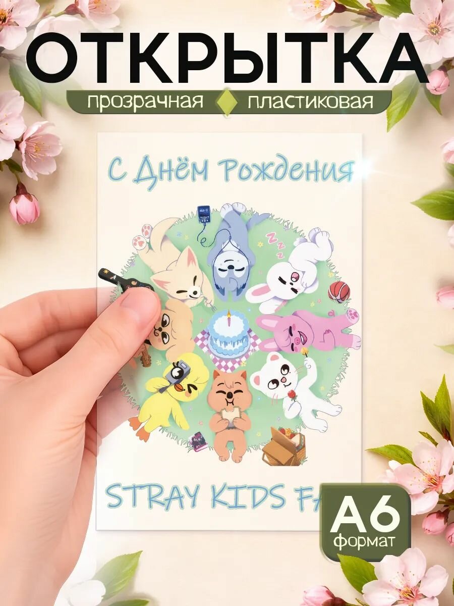 Поздравительная открытка кпоп Stray Kids SKZOO