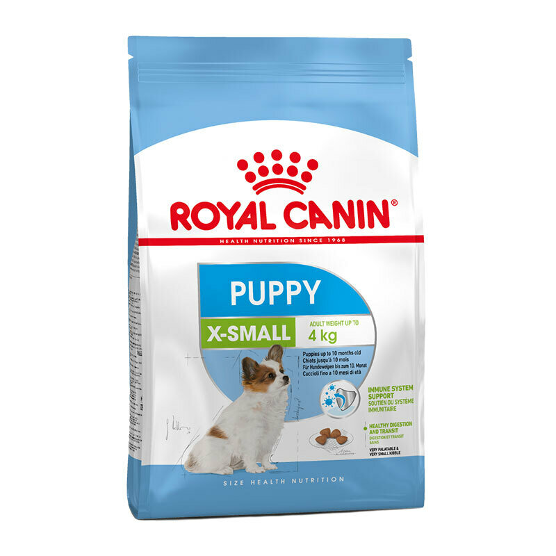 Сухой корм Royal Canin X-Small Puppy для щенков миниатюрных пород (меньше 4 кг) в возрасте от 2 до 10 месяцев, 500 г.