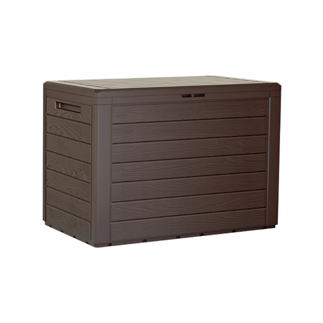 Садовый сундук Prosperplast WOODEBOX MBWL190-440U, 78 х 43.8 х 55 см, 190 л, морозостойкий, пластик, коричневый