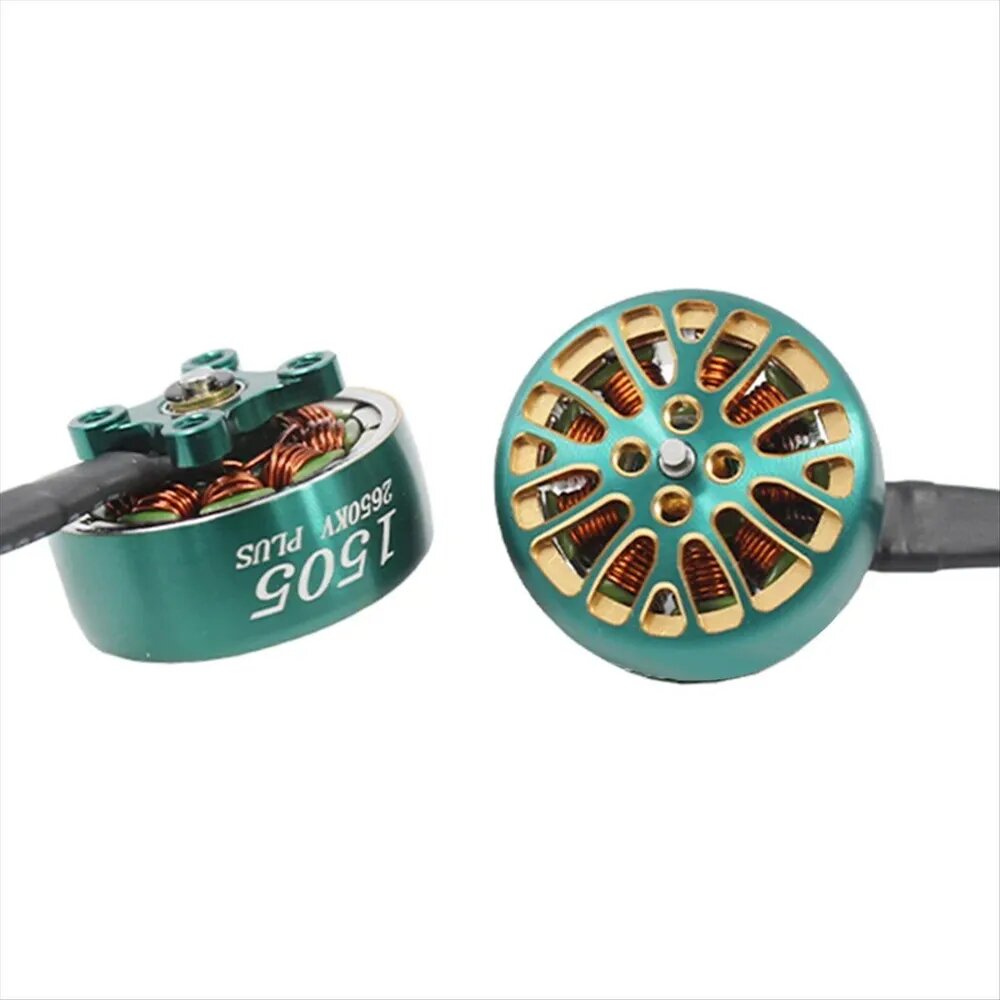 Для бесколлекторного двигателя LANNRC 1505 PLUS 3750KV 4S 3-6S LiPo для радиоуправляемых автомобилей (зеленый и золотой)