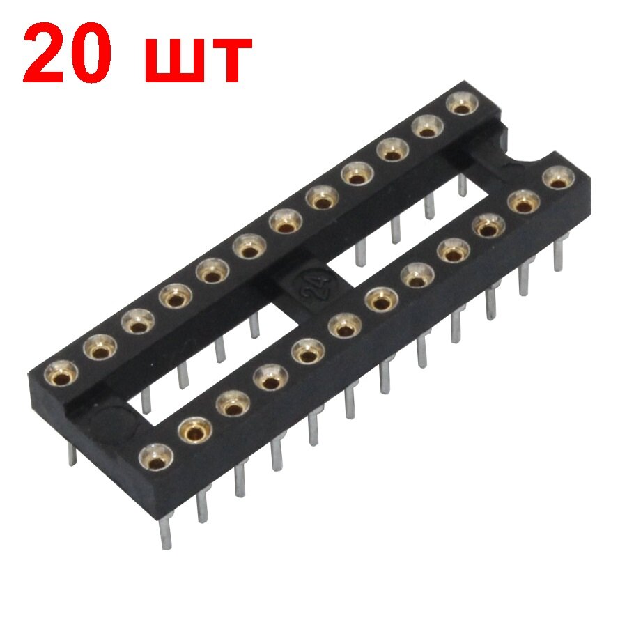 Панелька цанговая SCSM-24 20 шт. корпус DIP24 шир.10,16мм