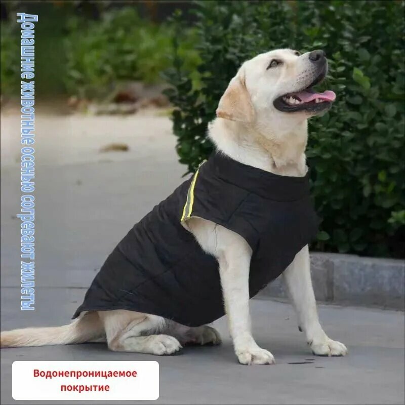 Новая зимняя одежда для собак, утолщенный водонепроницаемый теплый жилет для собак, одежда для домашних животных